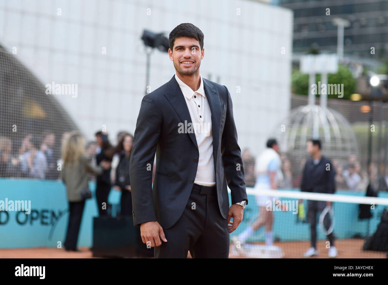 Carlos Alcaraz attends the 'Alcaraz: A Mi Manera' premiere at the Torre Picasso on April 22 ...