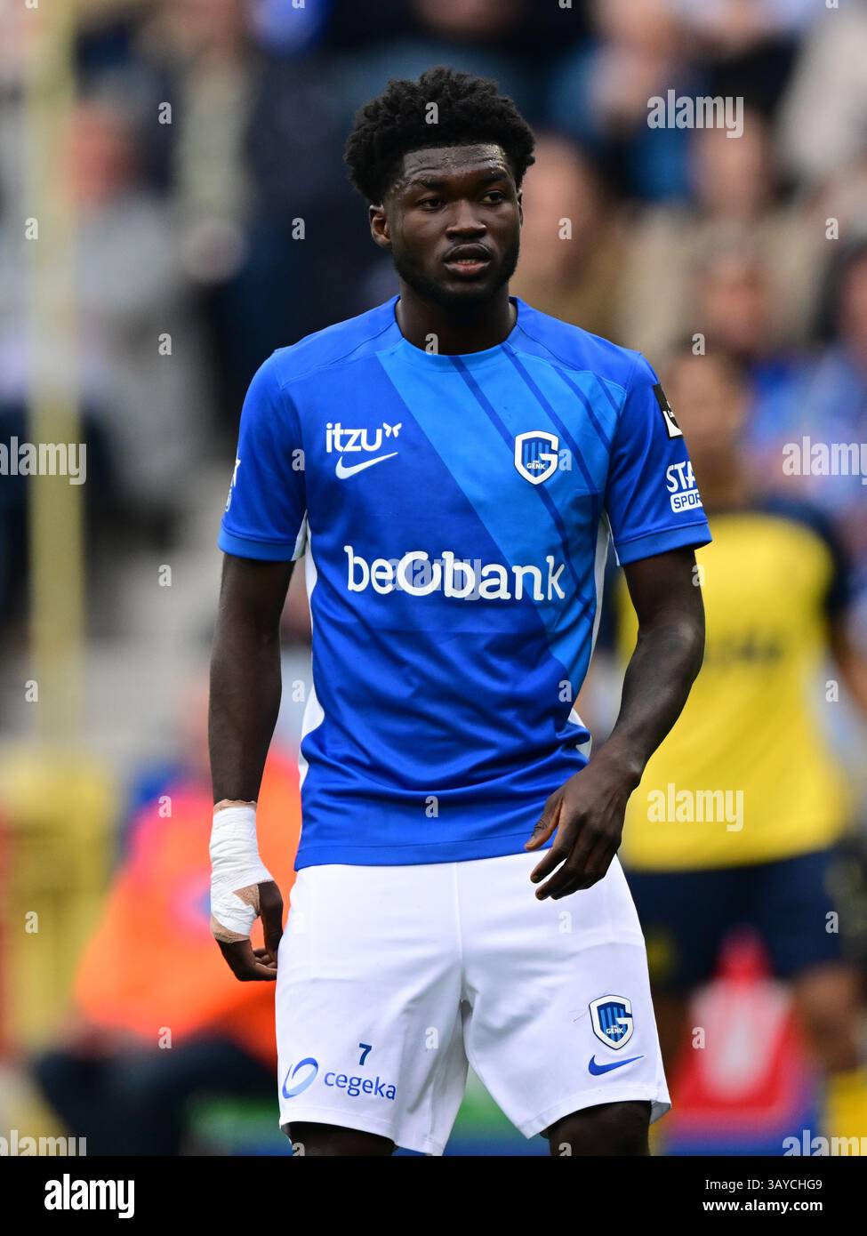 GENK - Christopher Bonsu Baah of KRC Genk during the playoffs for the ...