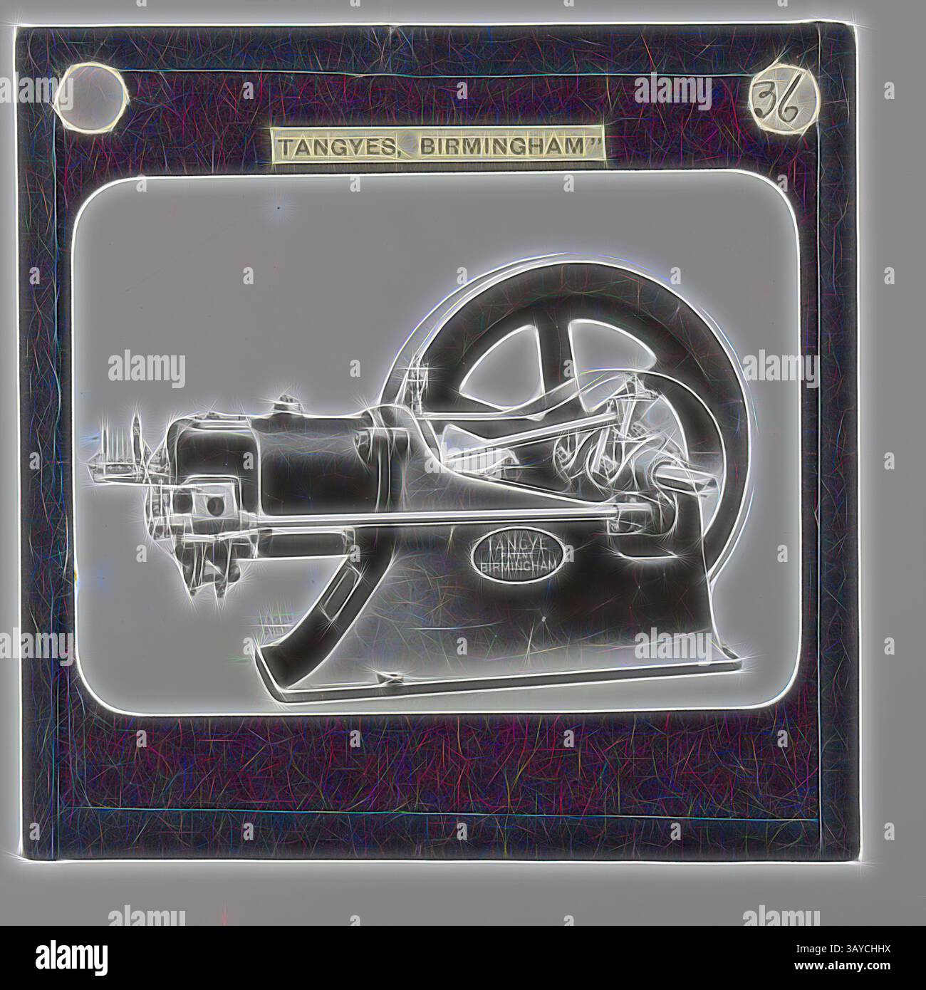 A vintage engine model showcasing intricate mechanical details and ...