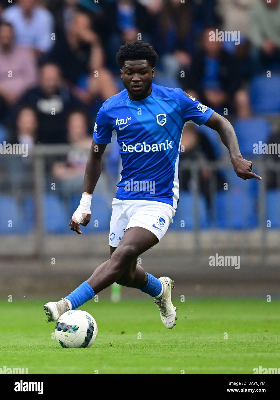 GENK - Christopher Bonsu Baah of KRC Genk during the playoffs for the ...