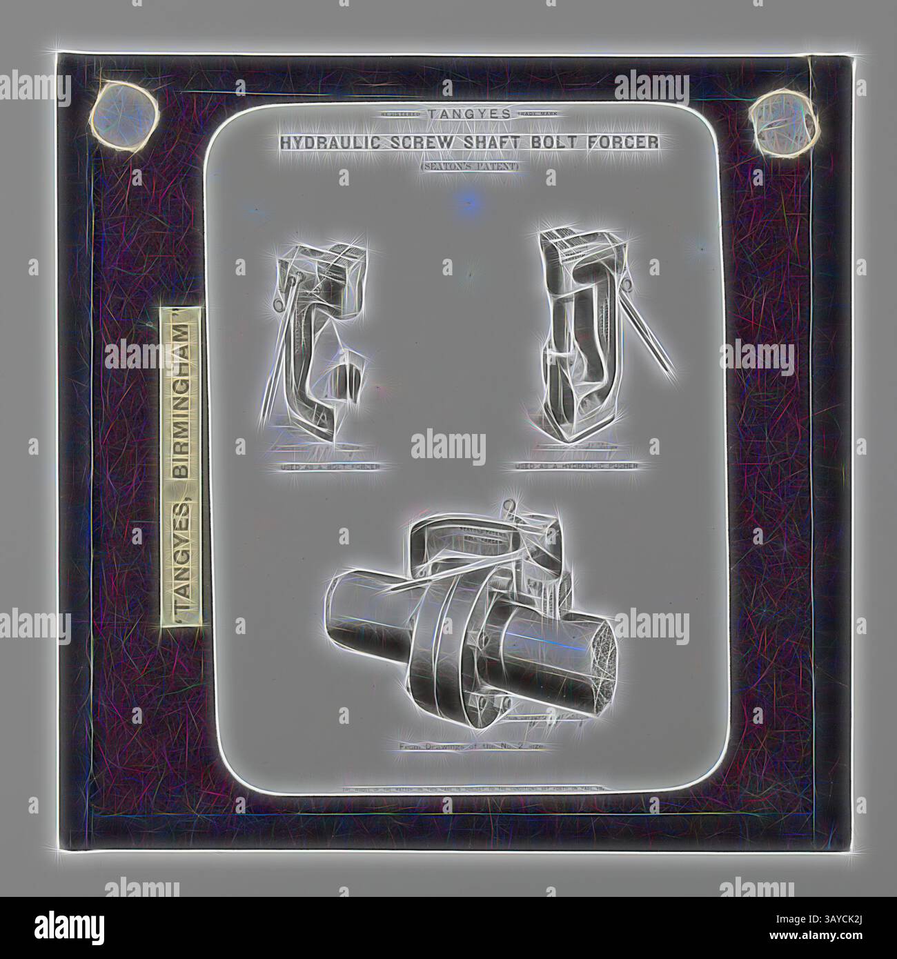 An illustration showcasing a hydraulic screw shaft bolt forcer ...