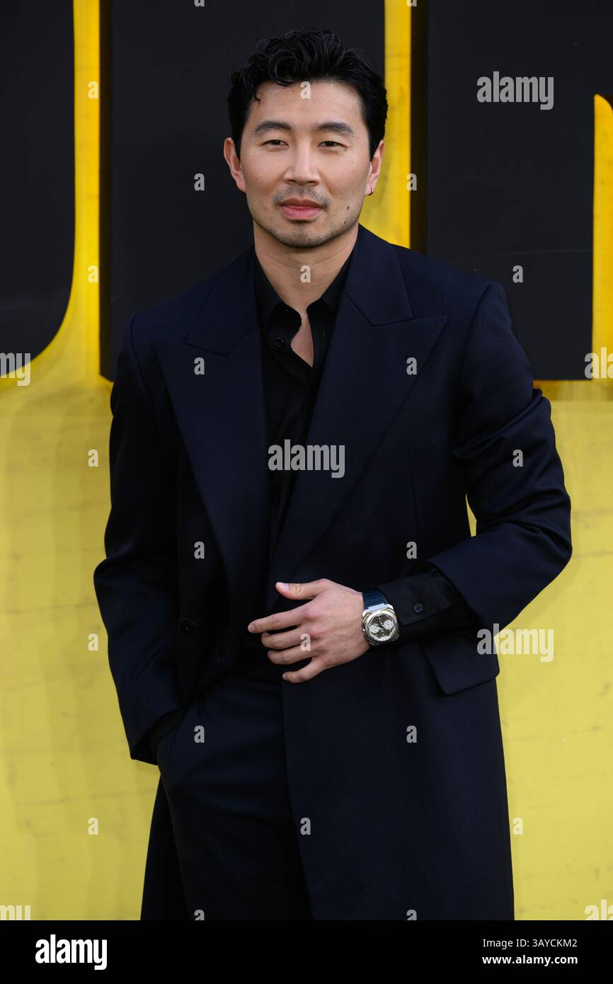 London, UK. April 22nd, 2025. Simu Liu arriving at the Thunderbolts ...