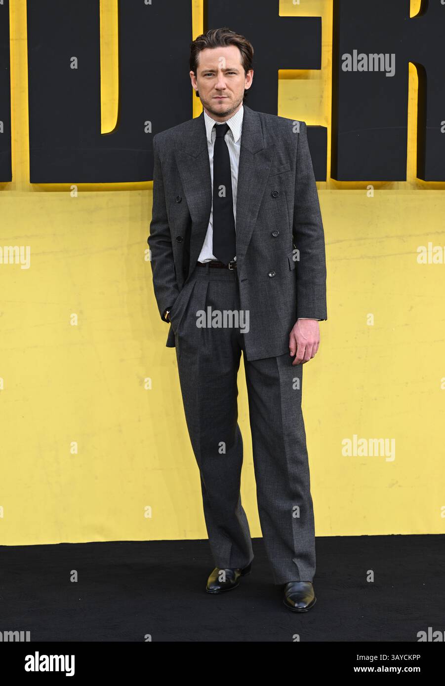 London, UK. April 22nd, 2025. Lewis Pullman arriving at the ...
