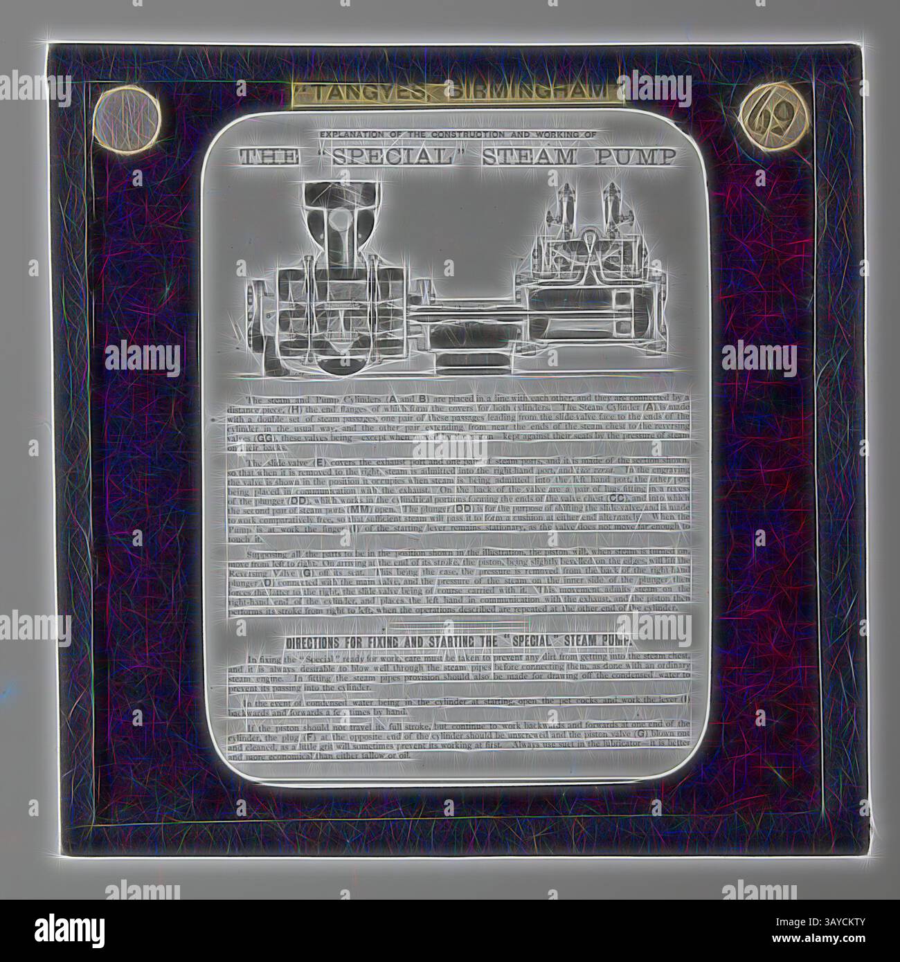 An ornate document detailing the specifications and instructions for a ...