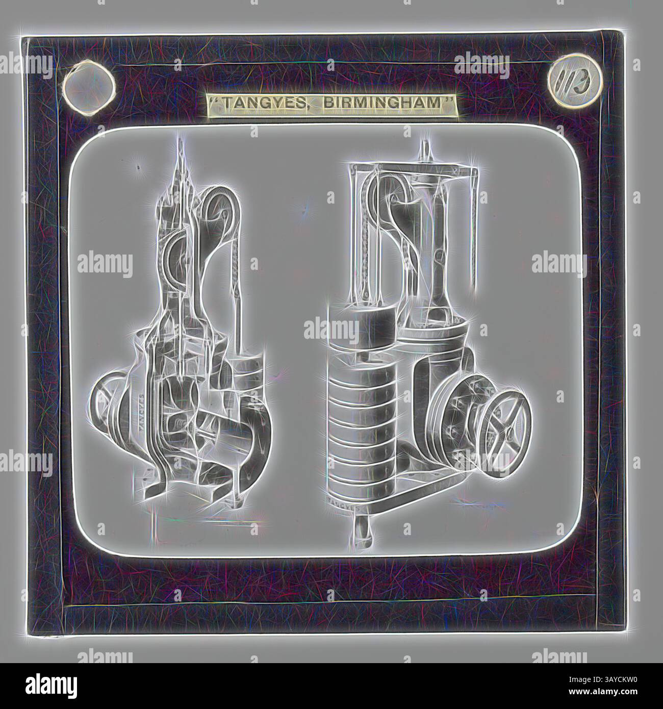 An illustration featuring two vintage steam engines, showcasing their ...