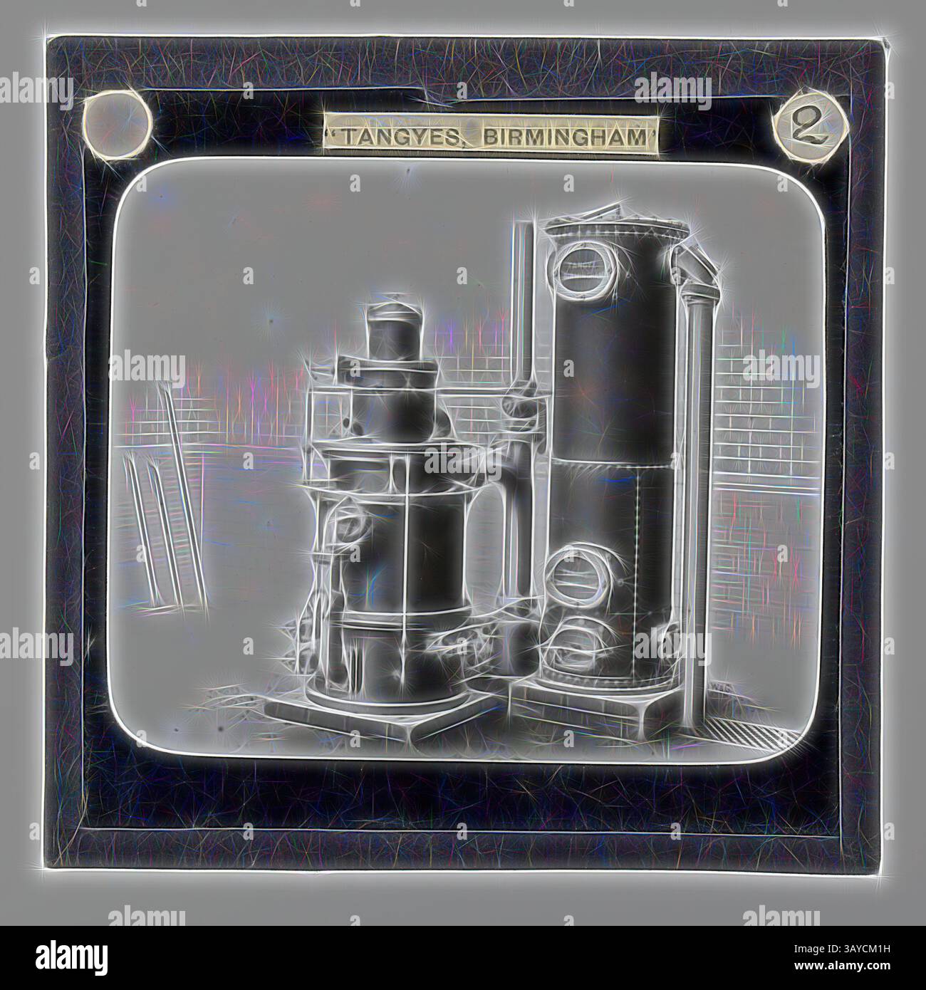 An industrial steam engine stands prominently, showcasing intricate ...