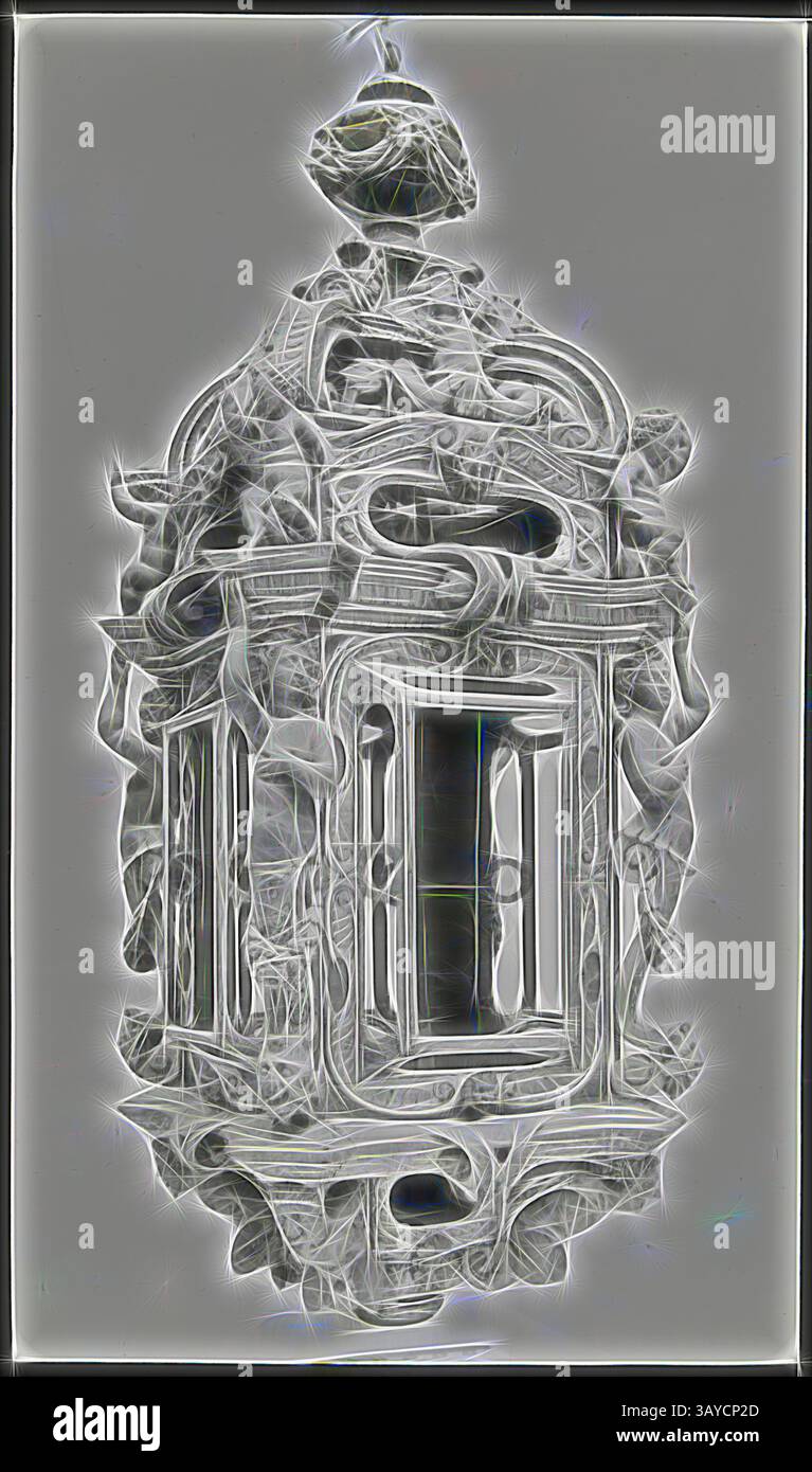 An intricately designed lantern featuring elaborate patterns and ornate ...