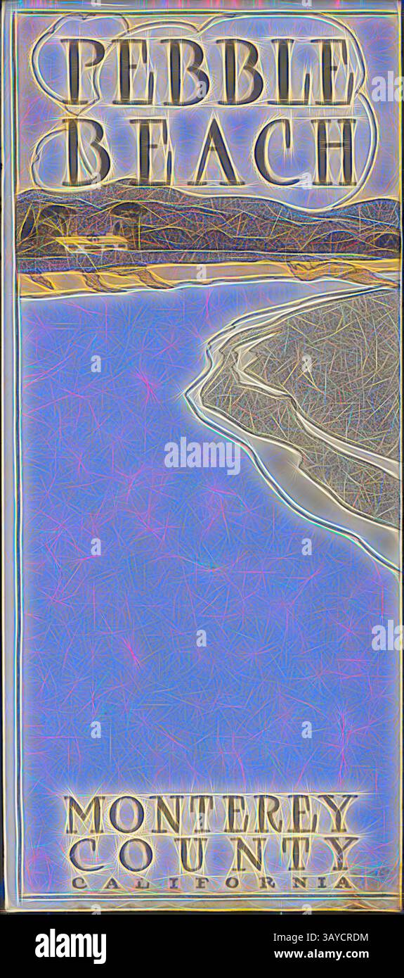 A scenic view over a serene coastline, showcasing Pebble Beach in ...