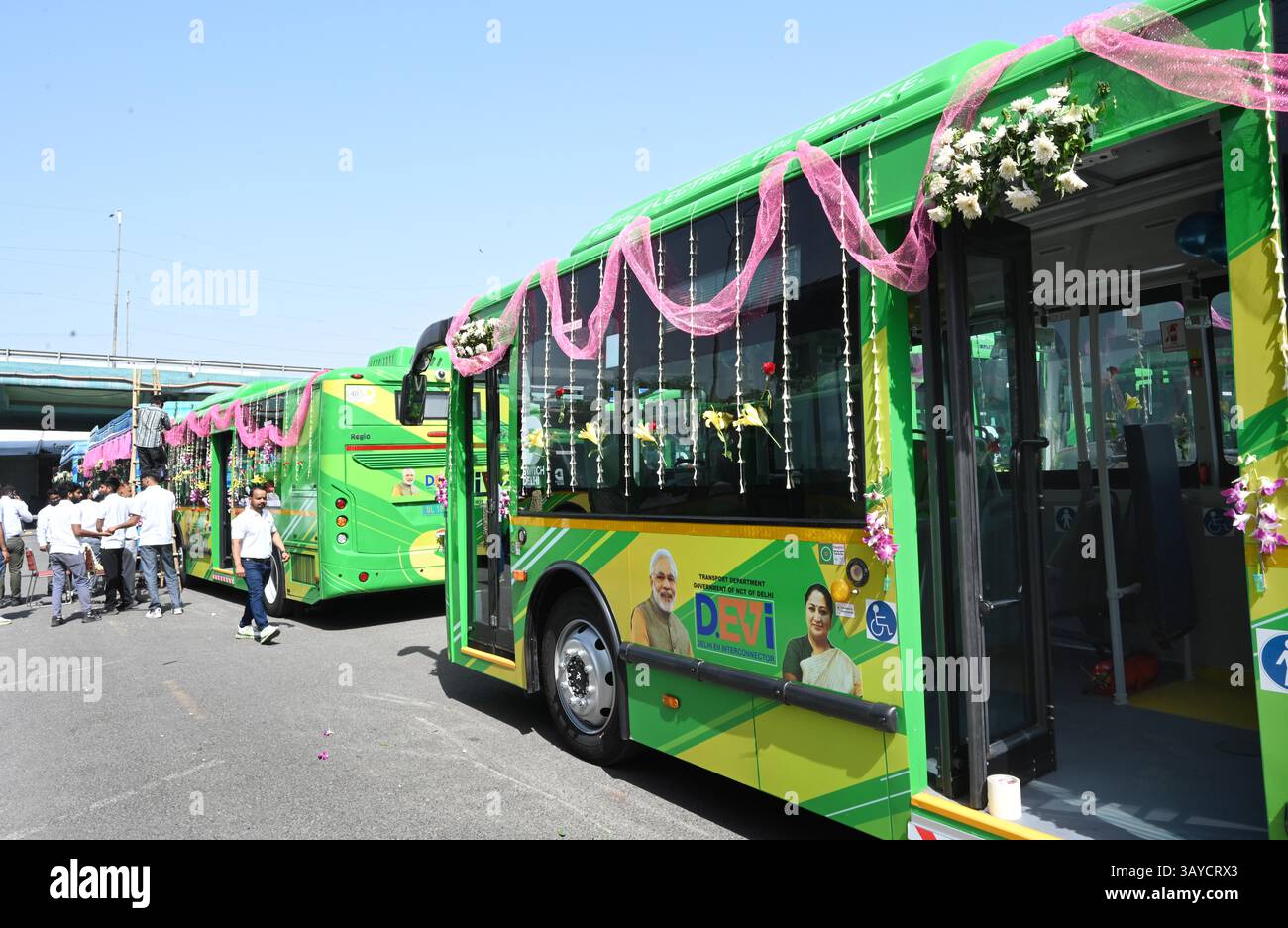 New Delhi, India. 22nd Apr, 2025. NEW DELHI, INDIA - APRIL 22: A fleet ...