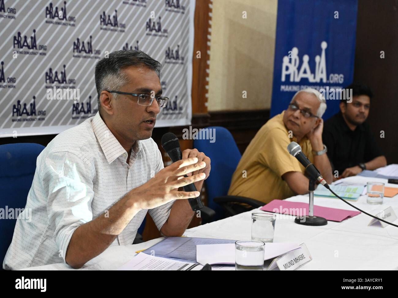 New Delhi, India. 22nd Apr, 2025. NEW DELHI, INDIA - APRIL 22: Praja Foundation Members Milind ...