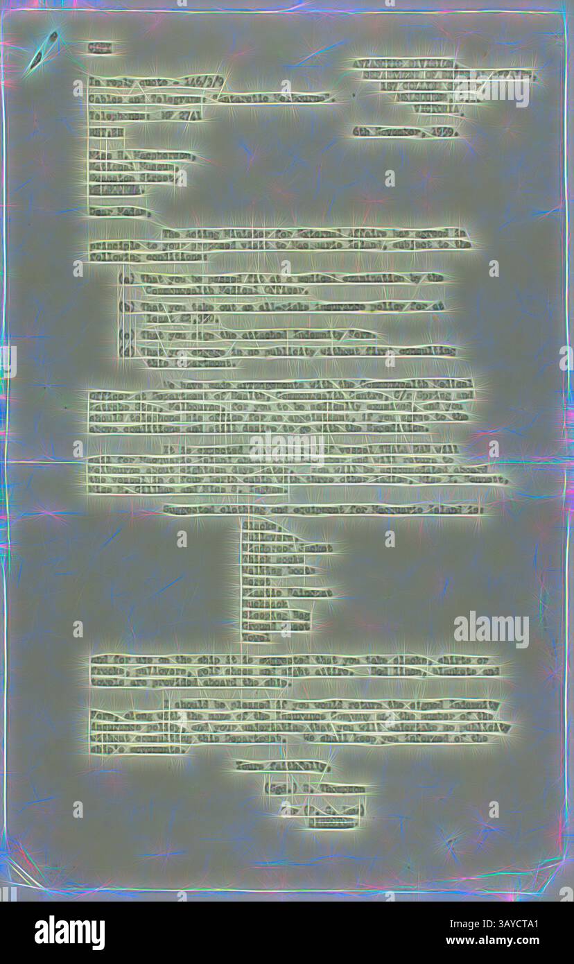 A faded document filled with typed text, detailing various sections and ...