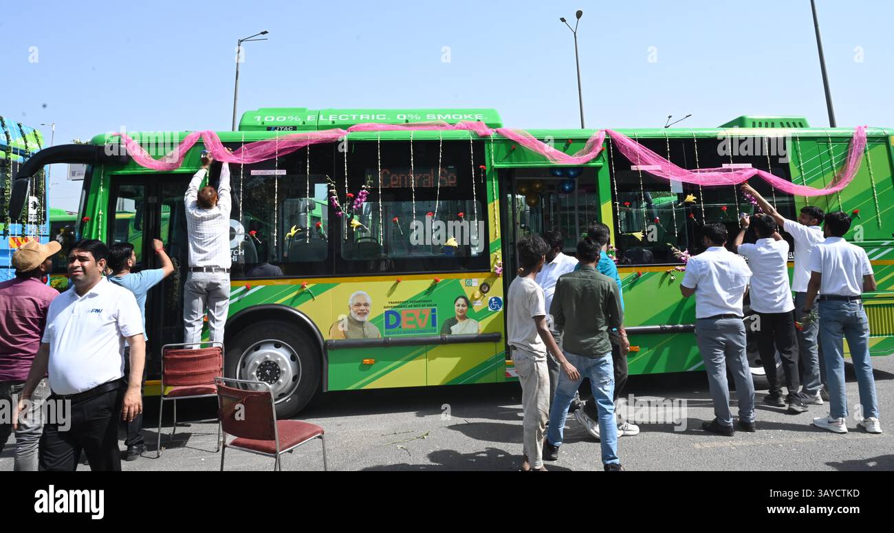 New Delhi, India. 22nd Apr, 2025. NEW DELHI, INDIA - APRIL 22: A fleet ...