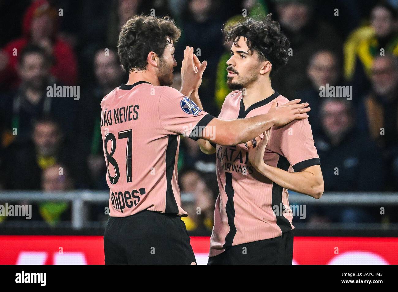 Nantes, France, France. 22nd Apr, 2025. Vitor MACHADO FERREIRA (Vitinha ...