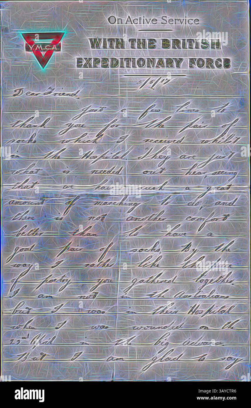 A handwritten letter featuring personal anecdotes and reflections ...