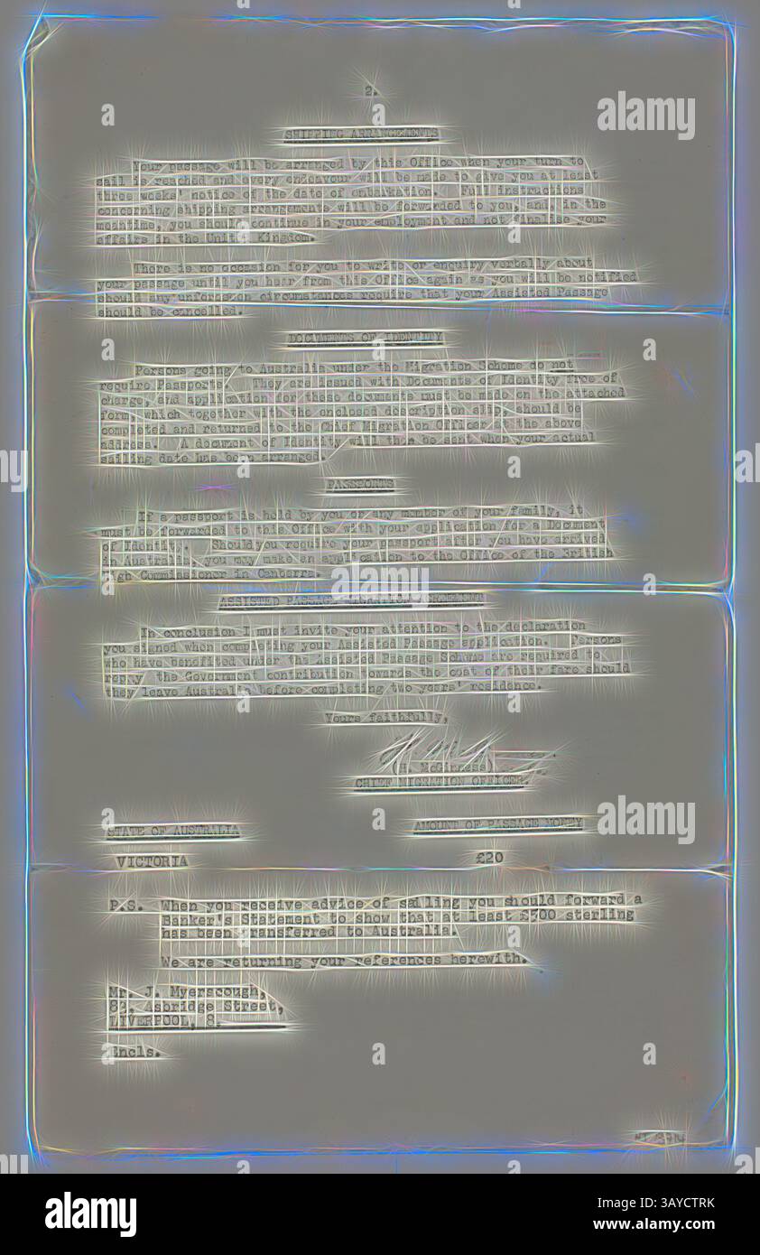 A document with blurred text that outlines terms and conditions, likely ...