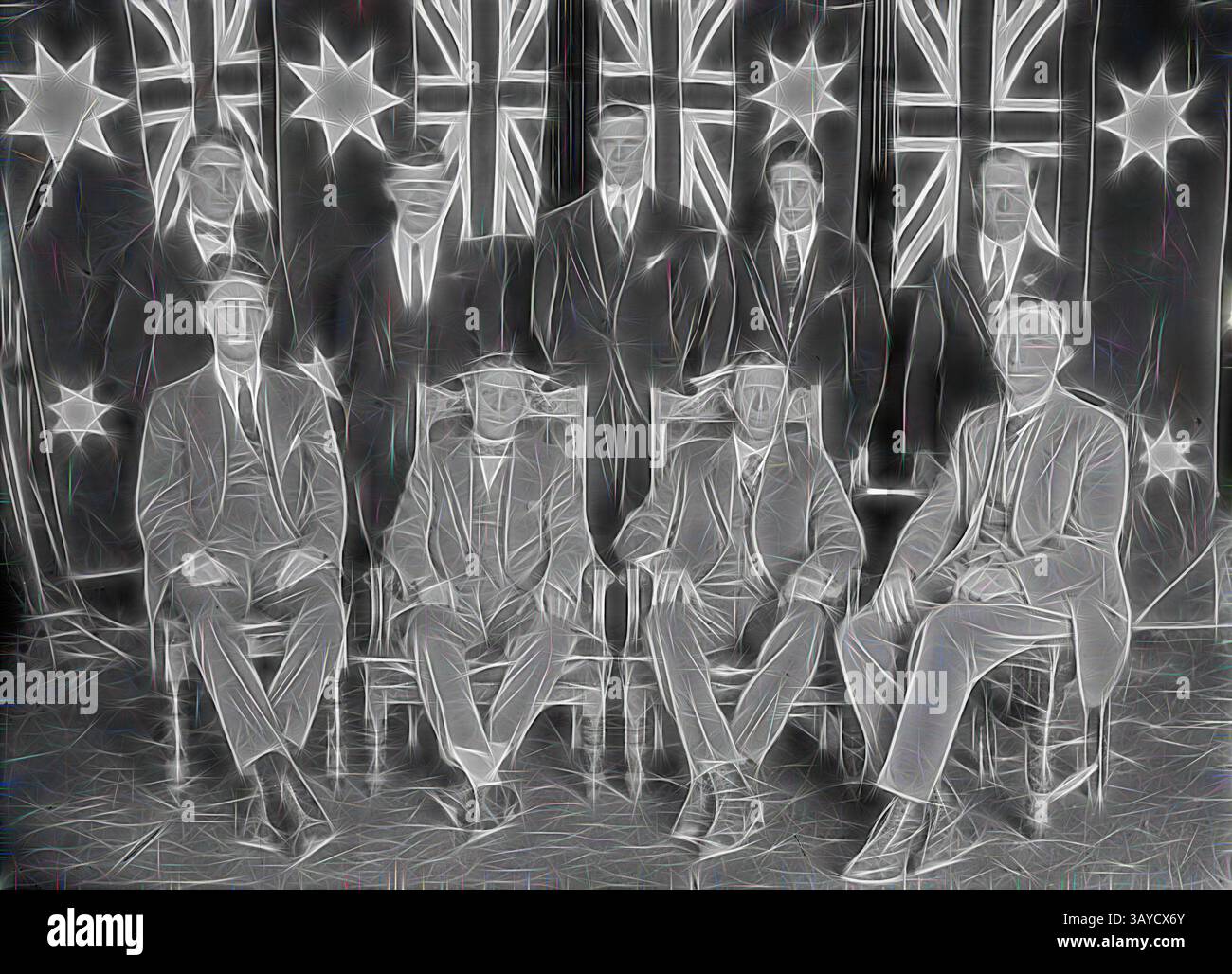 Large gathering of men in formal attire seated hi-res stock photography ...