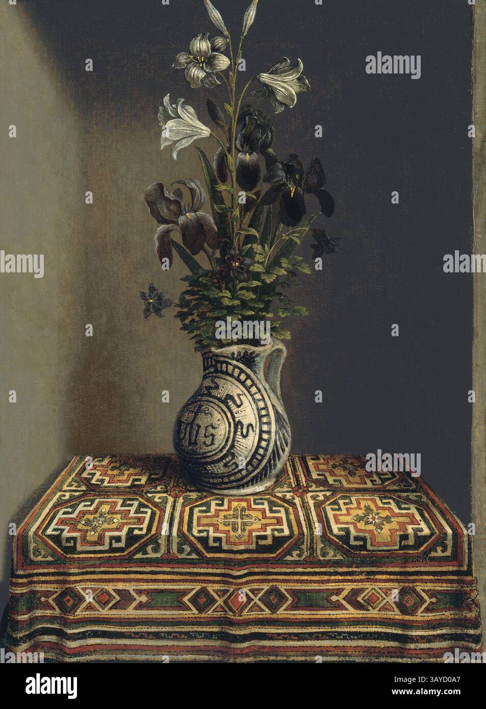 Title: Flowers in a Jug (verso) Artist: Hans Memling Date: ca. 1485 ...