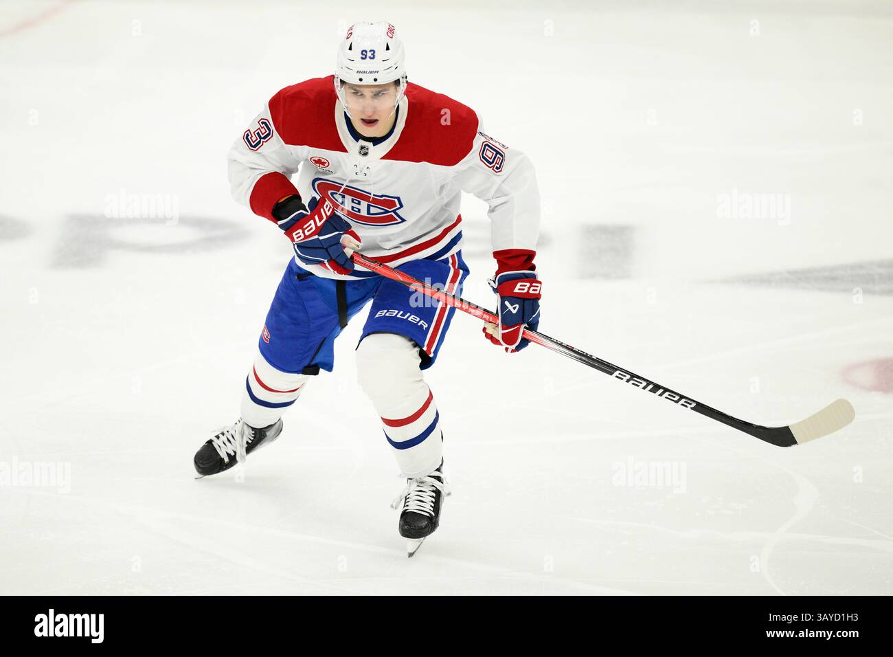 Montreal Canadiens right wing Ivan Demidov (93) in action in overtime of Game 1 of a first-round ...