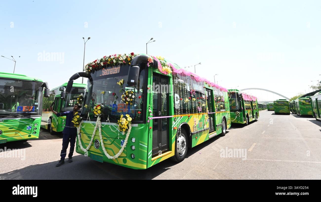 New Delhi, India. 22nd Apr, 2025. NEW DELHI, INDIA - APRIL 22: A fleet ...