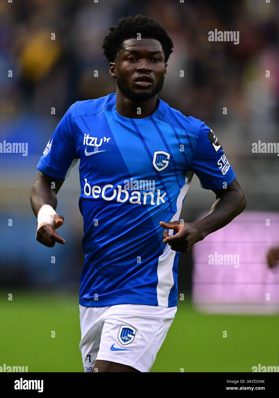 GENK - Christopher Bonsu Baah of KRC Genk during the playoffs for the ...