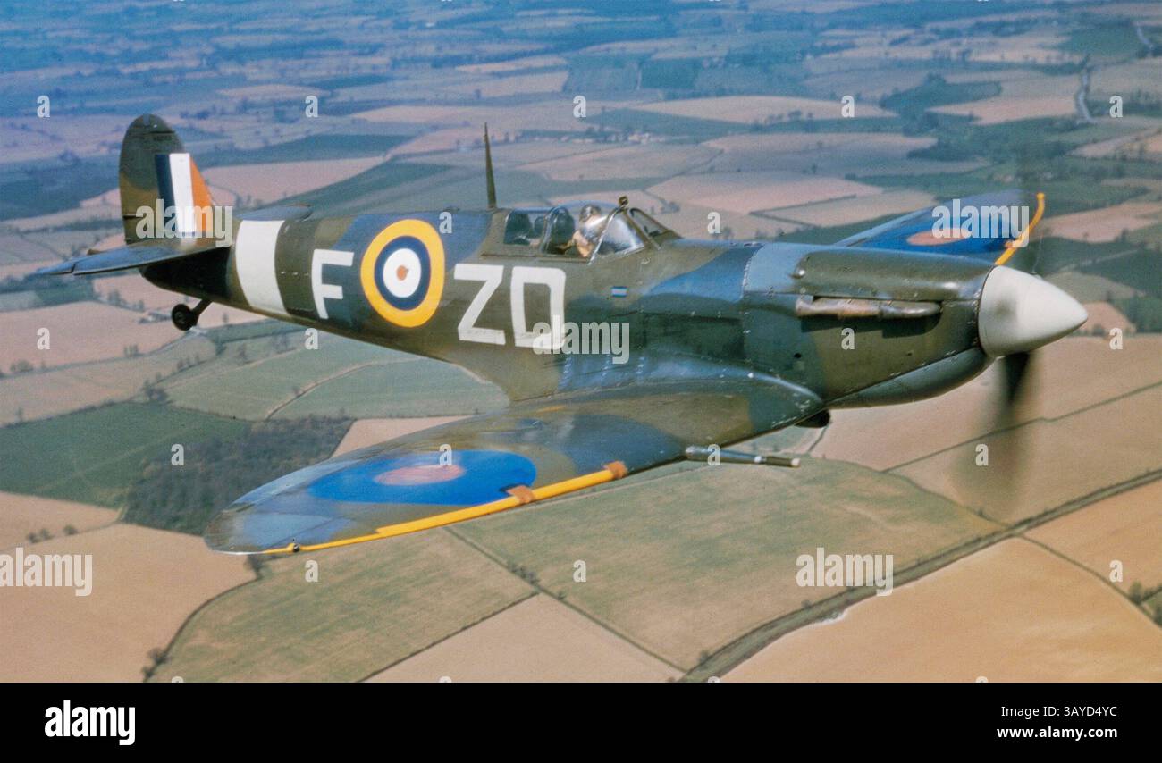 SUPERMARINE SPITFIRE Mk.VB (AD233, 'ZD-F') being flown by the ...