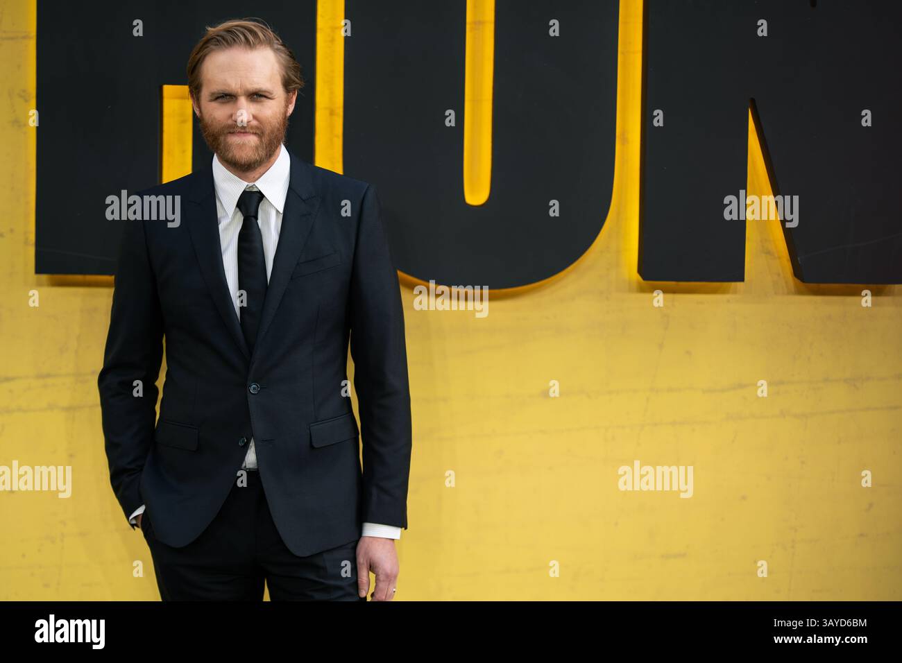 LONDON, ENGLAND - APRIL 22: Wyatt Russell attends the European Premiere ...