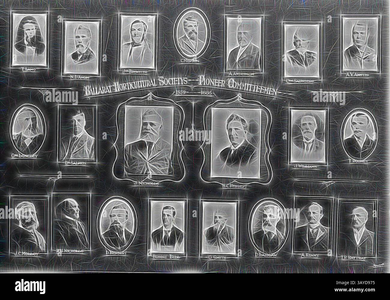 A collage showcasing the members of the Ballarat Horticultural Society ...