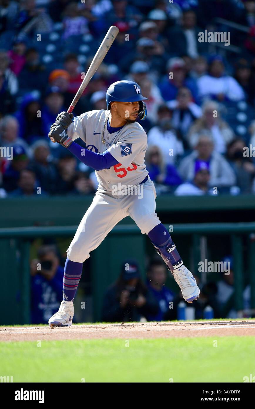 WASHINGTON, DC - APRIL 09: Dodgers shortstop Mookie Betts (50) waits ...
