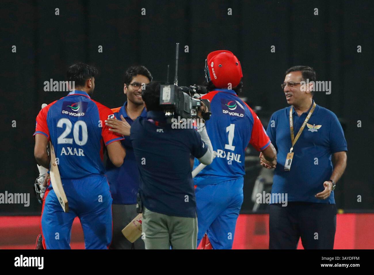 LUCKNOW, INDIA - APRIL 22: KL Rahul of Delhi Capitals (2nd R) Hand ...