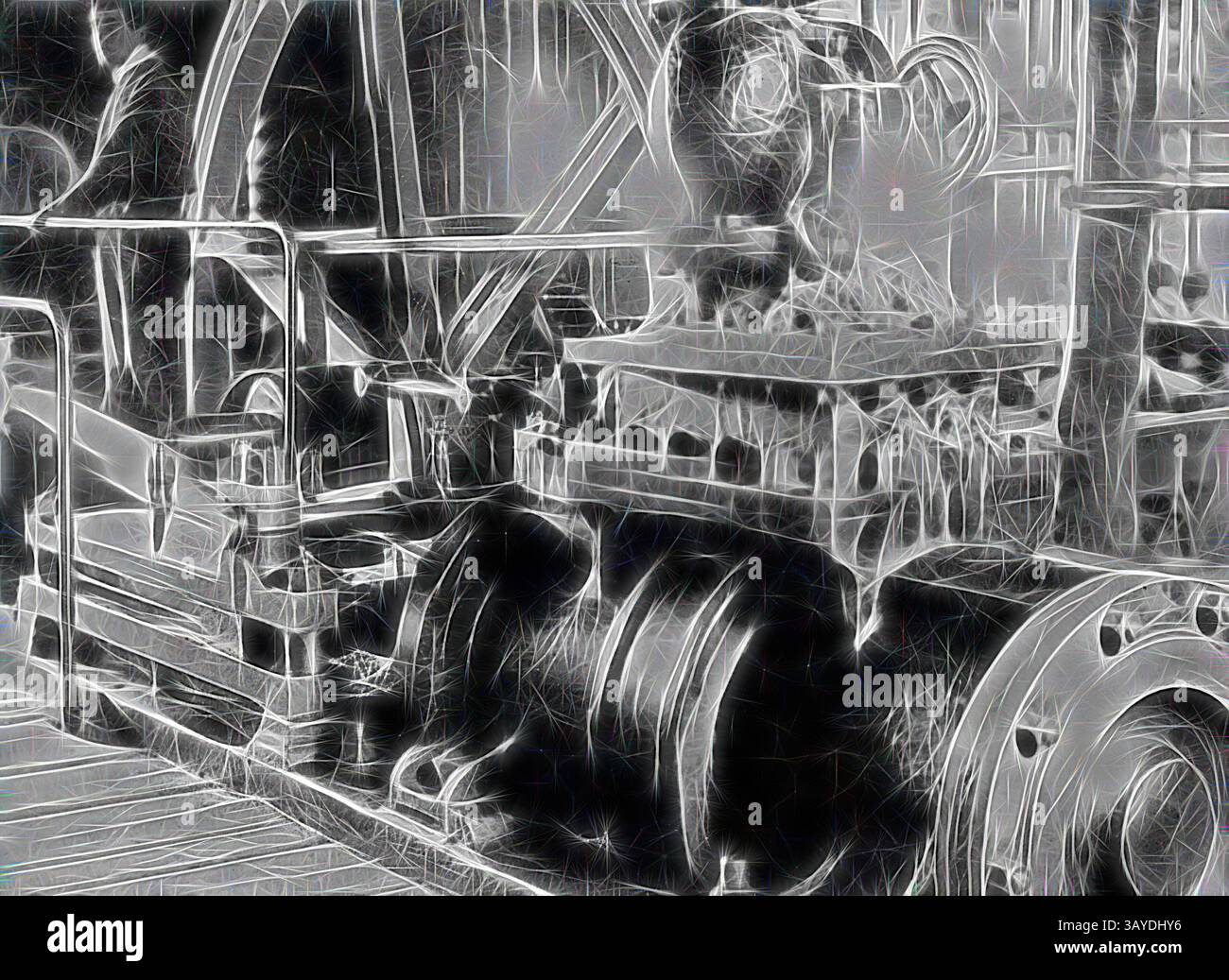 An intricate steam engine showcases its mechanical complexity ...