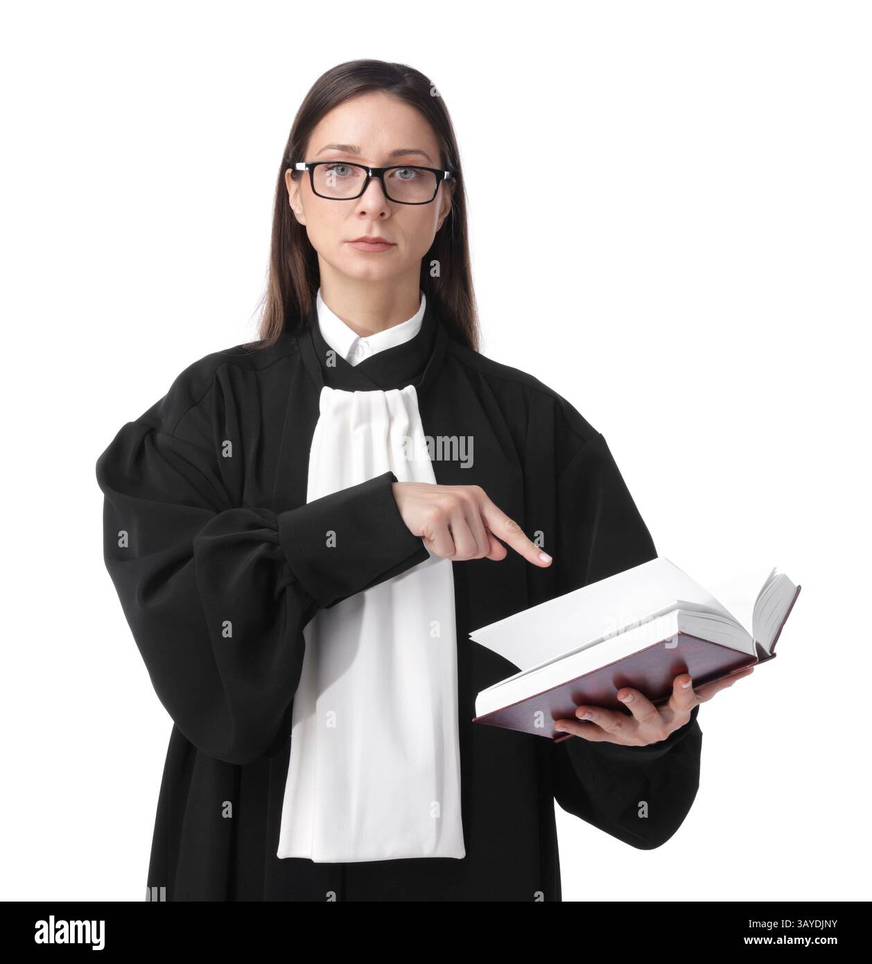 Female judge glasses in courtroom hi-res stock photography and images ...