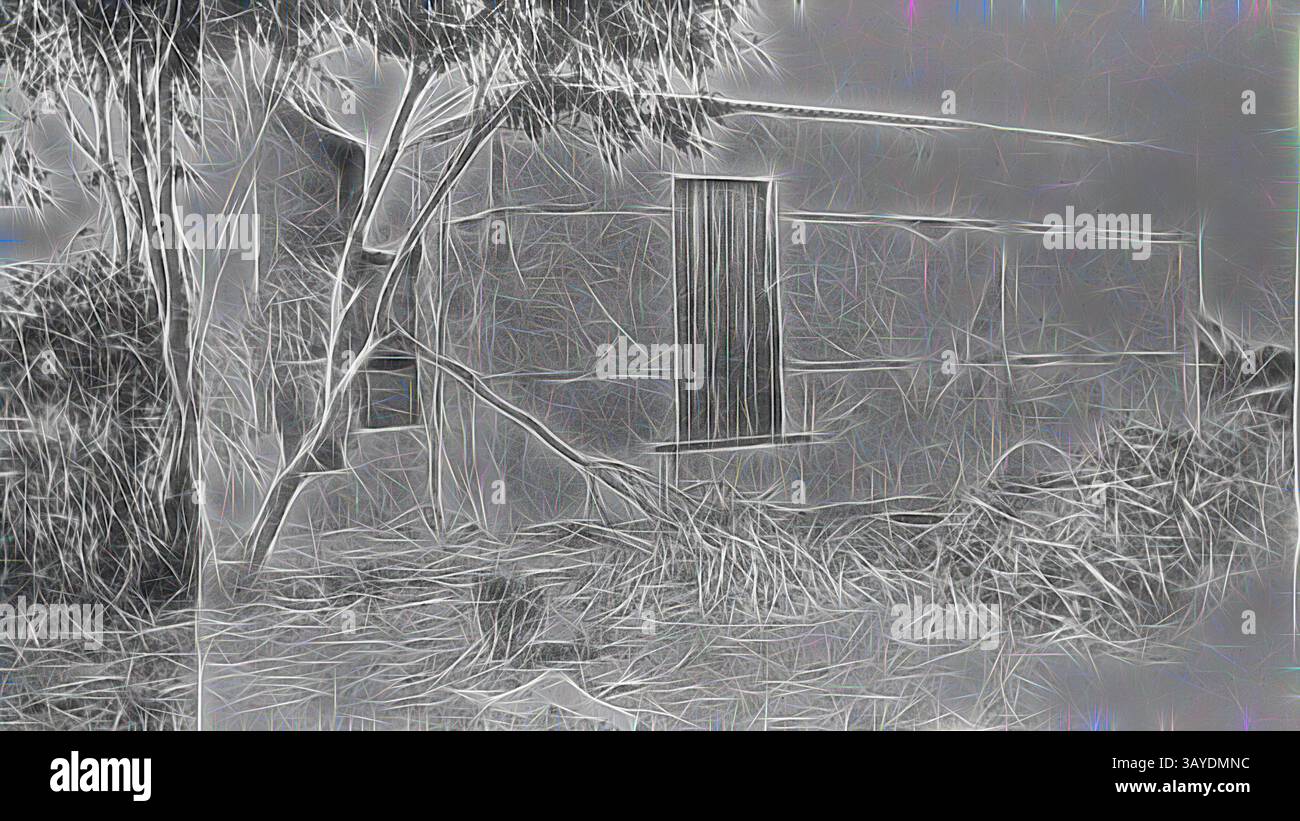 Weathered structure partially obscured hi-res stock photography and ...