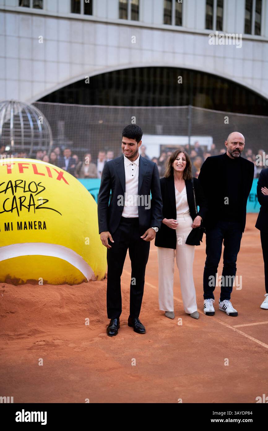 Madrid. Spain. 20250422, Carlos Alcaraz attends Carlos Alcaraz: A mi manera' Premiere at Torre ...