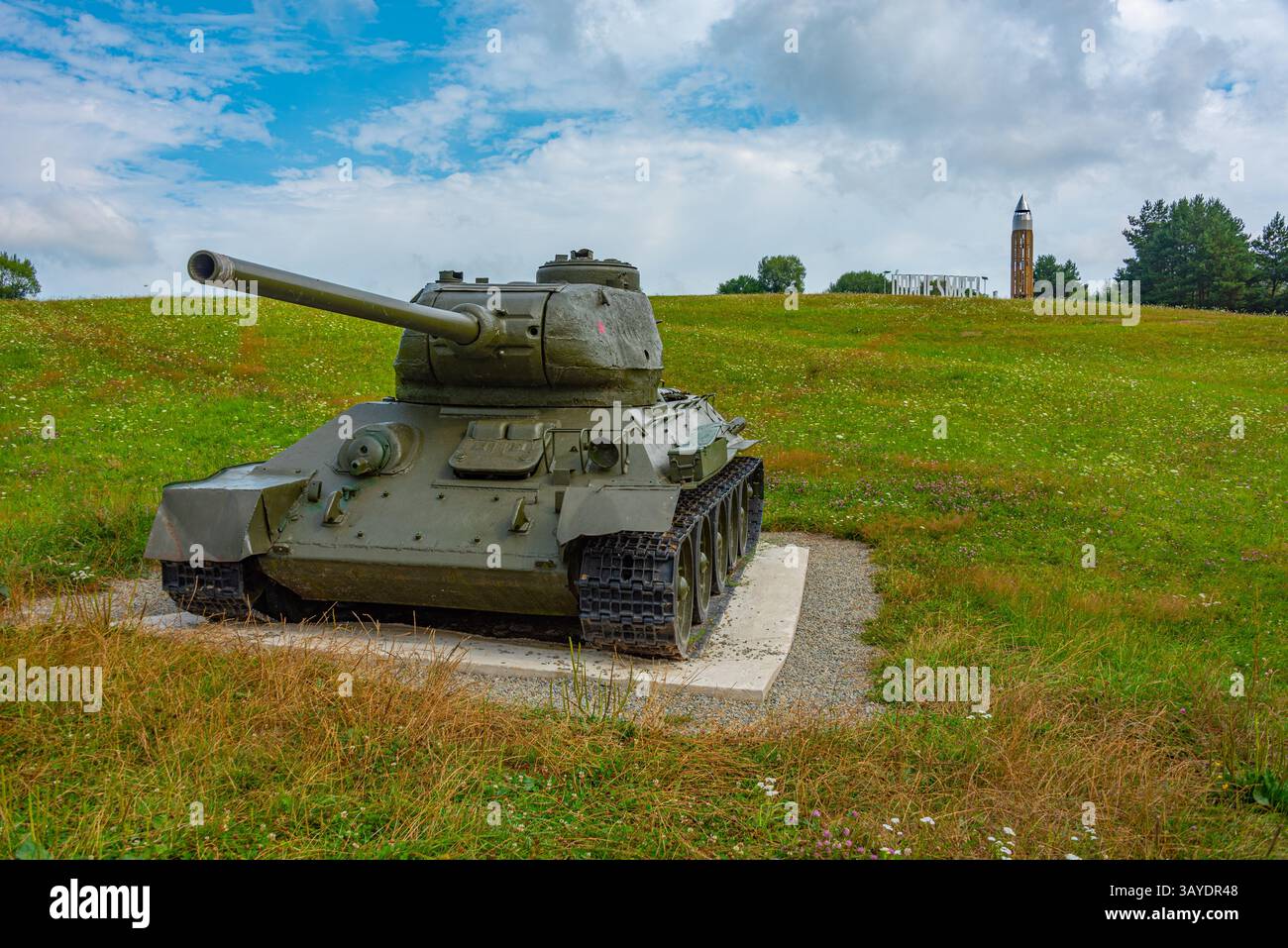 World war II tank at the Death valley in Slovakia.IMAGE Stock Photo - Alamy