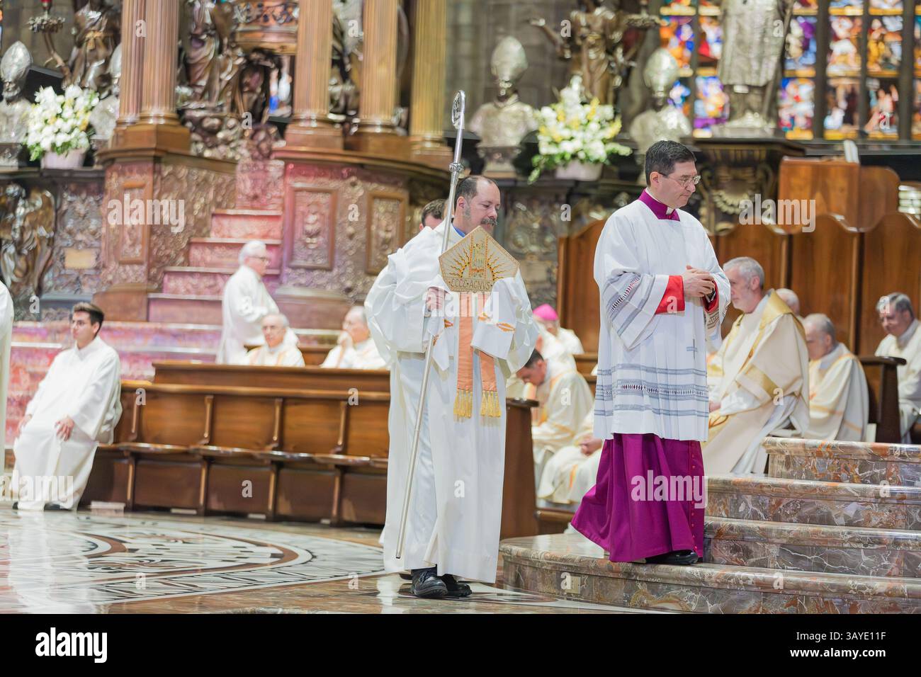 Milan, Italy. 22nd Apr, 2025. Cattedrale, Piazza Duomo, Milan, Italy ...