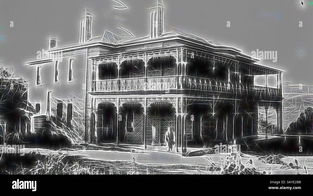 A historic two-story building features intricate architectural details ...