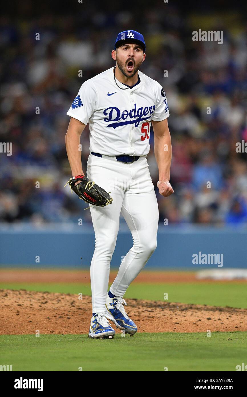 LOS ANGELES, CA - APRIL 01: Los Angeles Dodgers pitcher Alex Vesia (51 ...