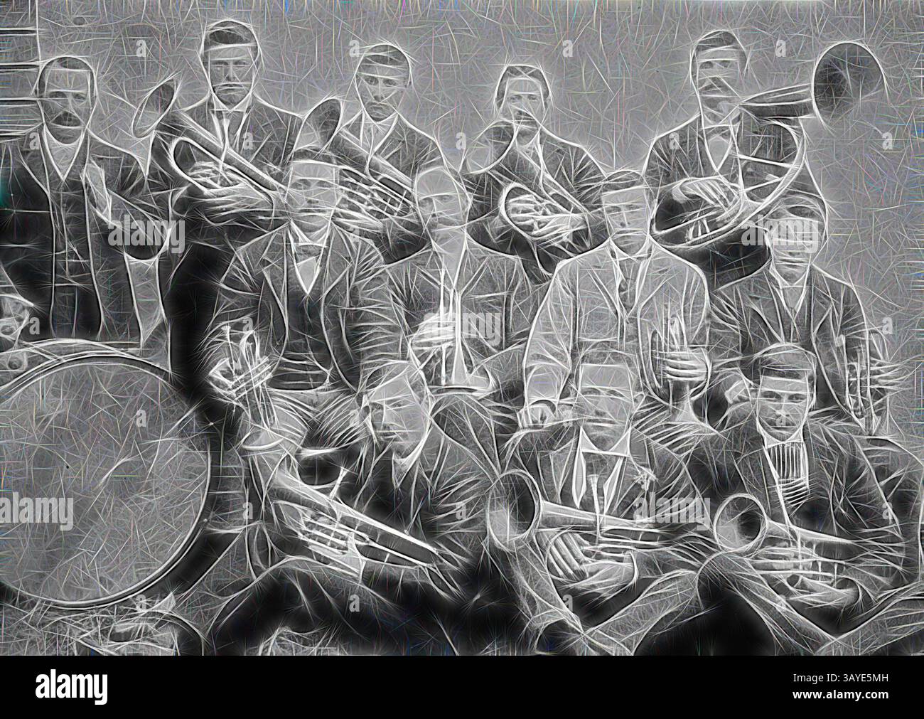 Large group of musicians poses together hi-res stock photography and ...