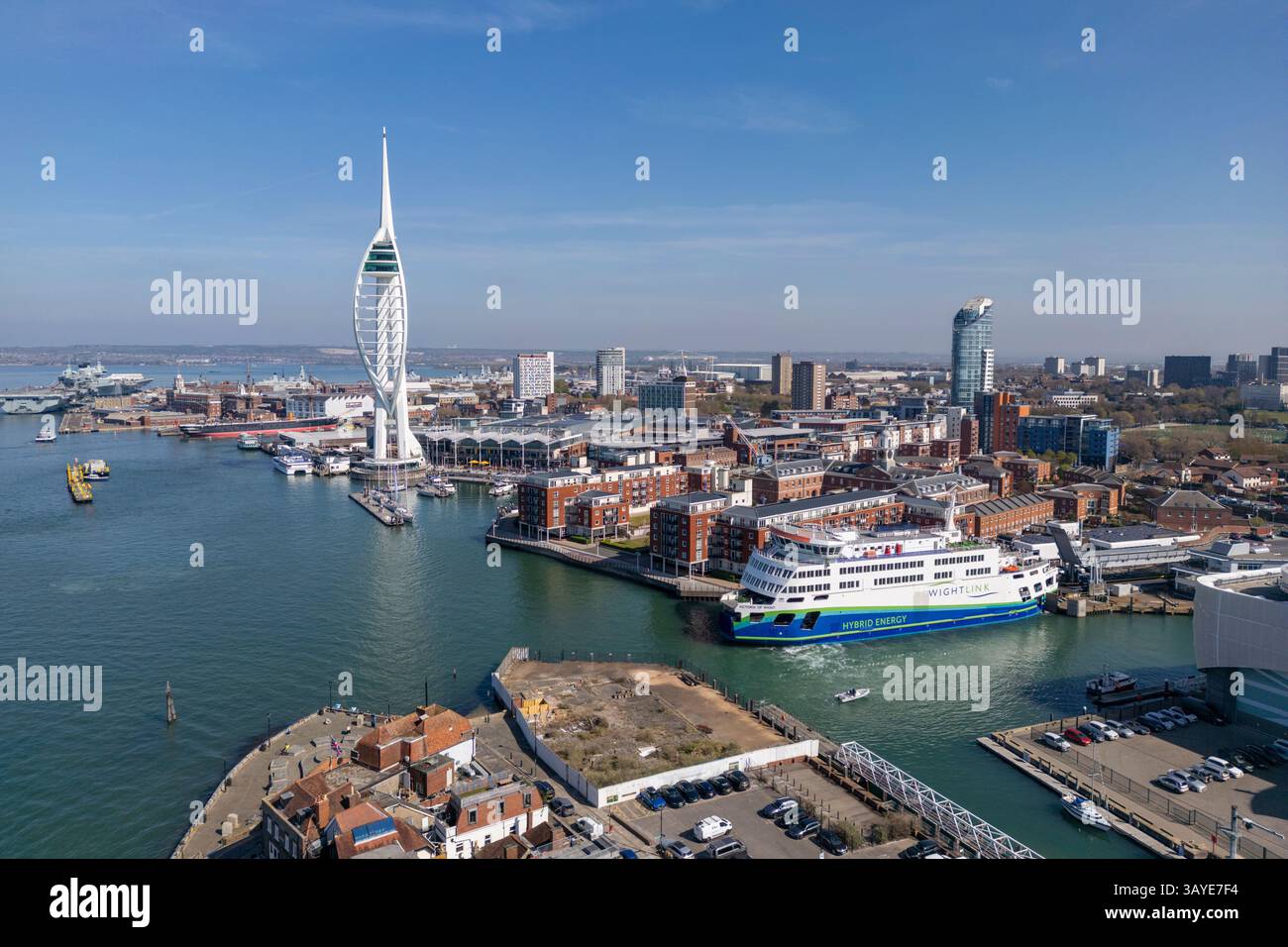 Aerial view wightlink ferry hi-res stock photography and images - Alamy