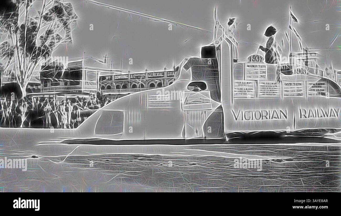 A vintage steam train stands proudly at a railway station, surrounded ...