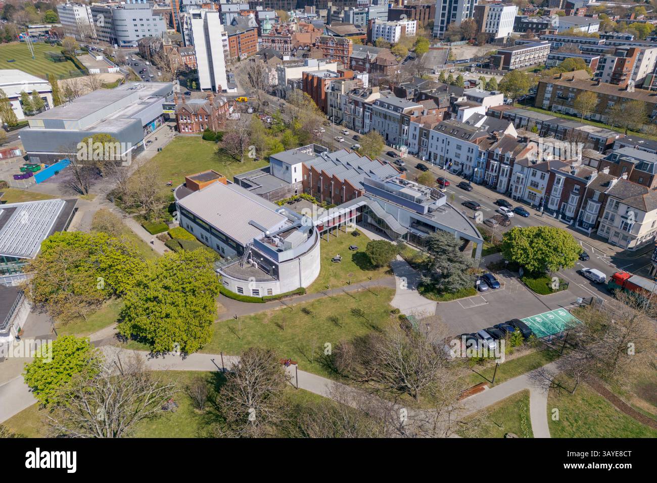 Aerial view of the William Beatyy Building, University of Portsmouth ...