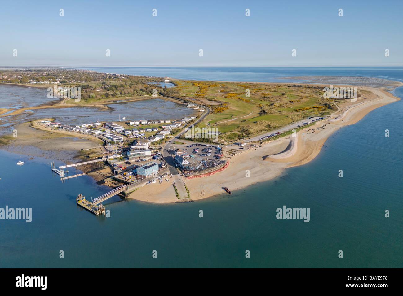 Aerial view of Hayling Island Ferry Landing, Hayling Island, Hampshire ...
