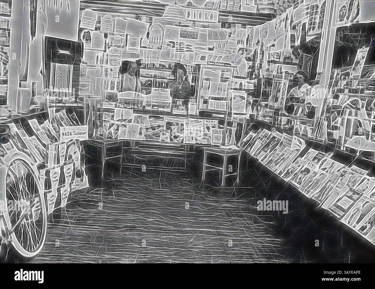 A cozy corner filled with an eclectic array of books and magazines ...