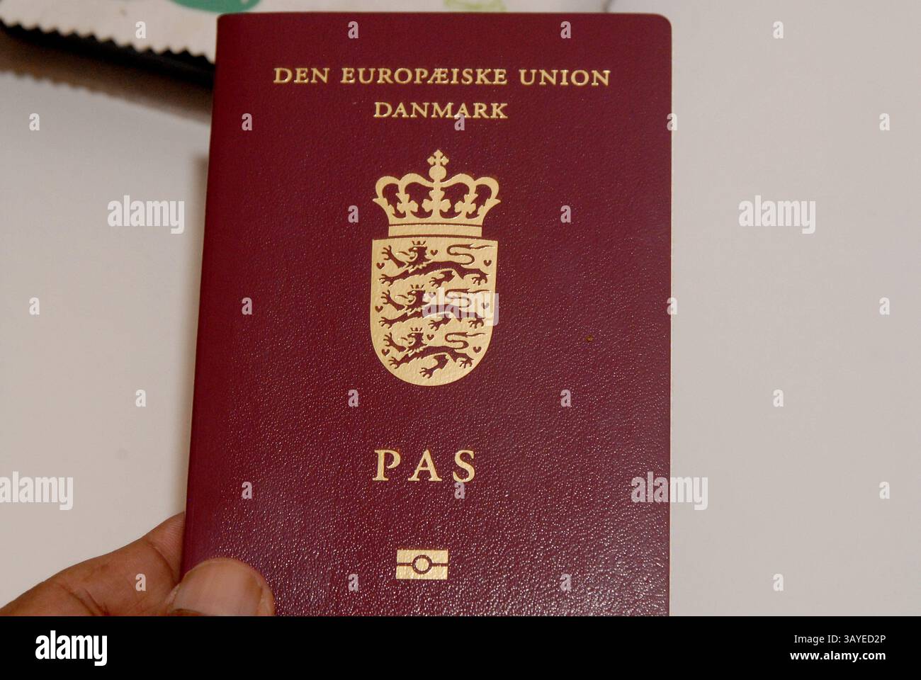 Kastrup/Copenhagen/ Denmark/22 APRIL 2025/.Danish passport also called ...