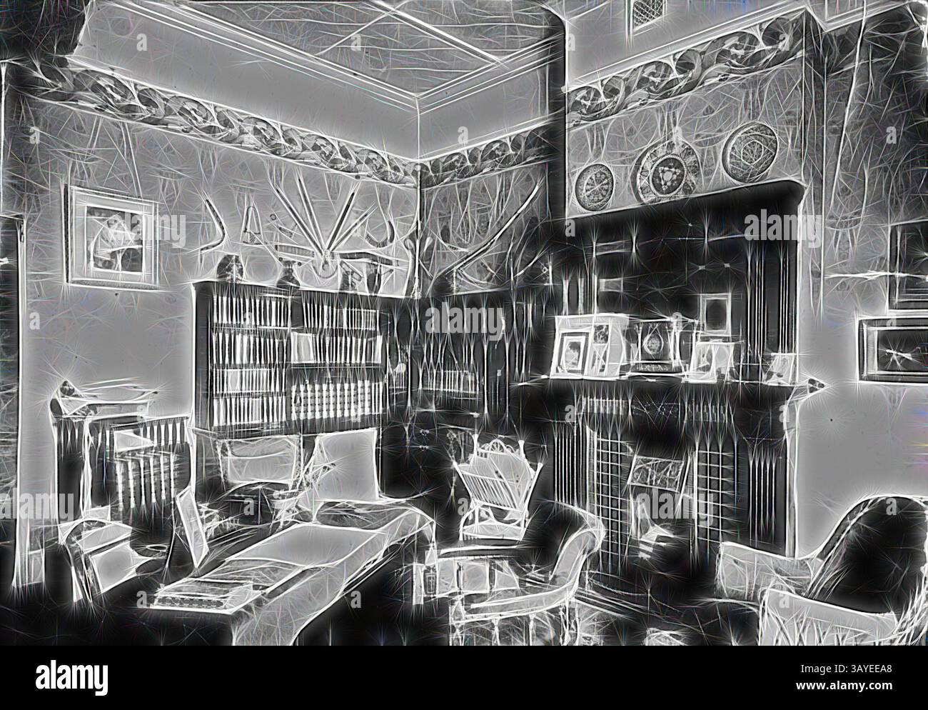 Study fireplace hi-res stock photography and images - Alamy