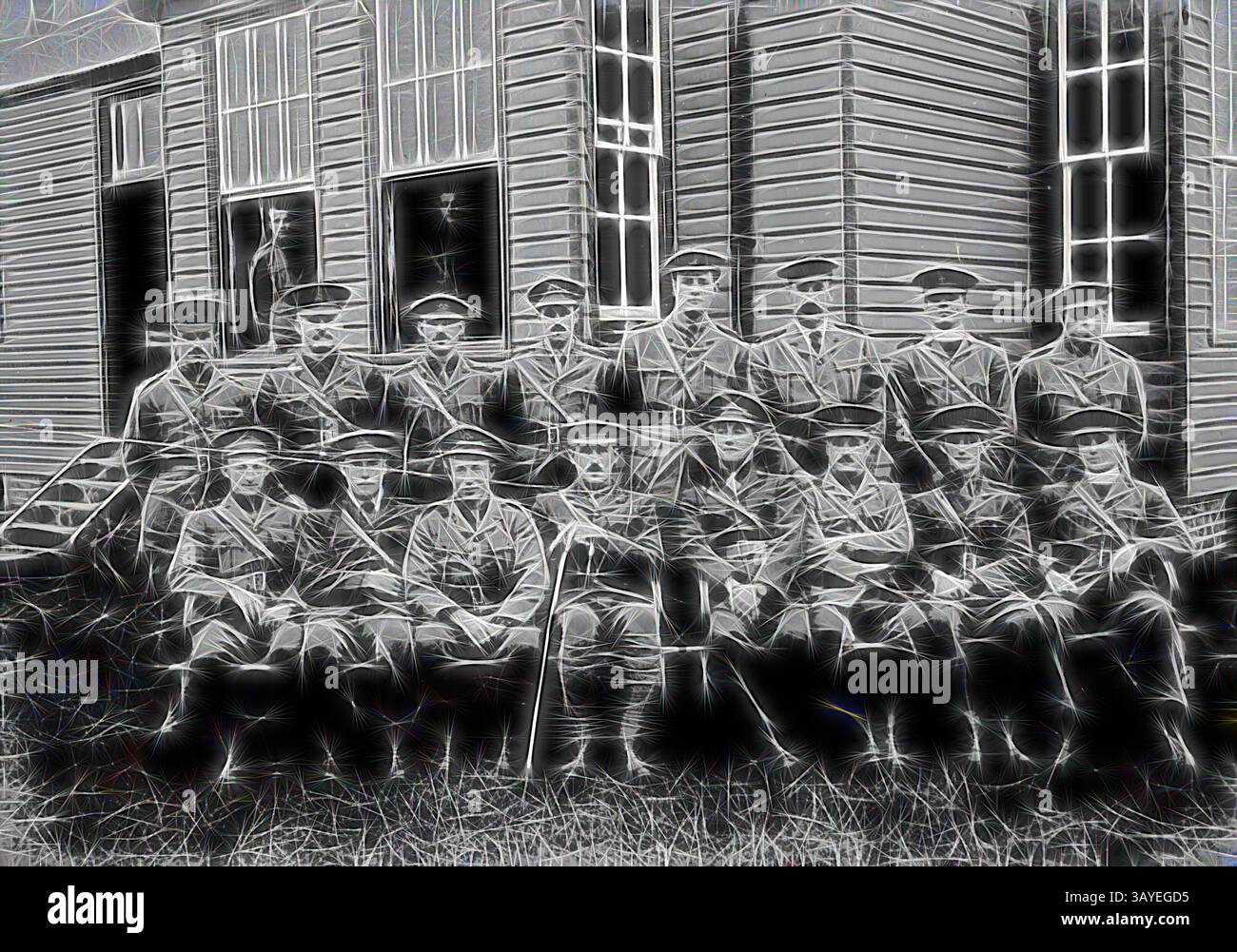 Group of soldiers poses together outside hi-res stock photography and ...