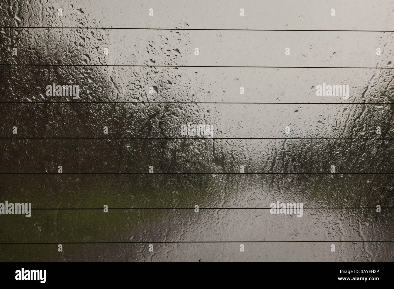 Rainy Day View Through a Wet Window Stock Photo - Alamy