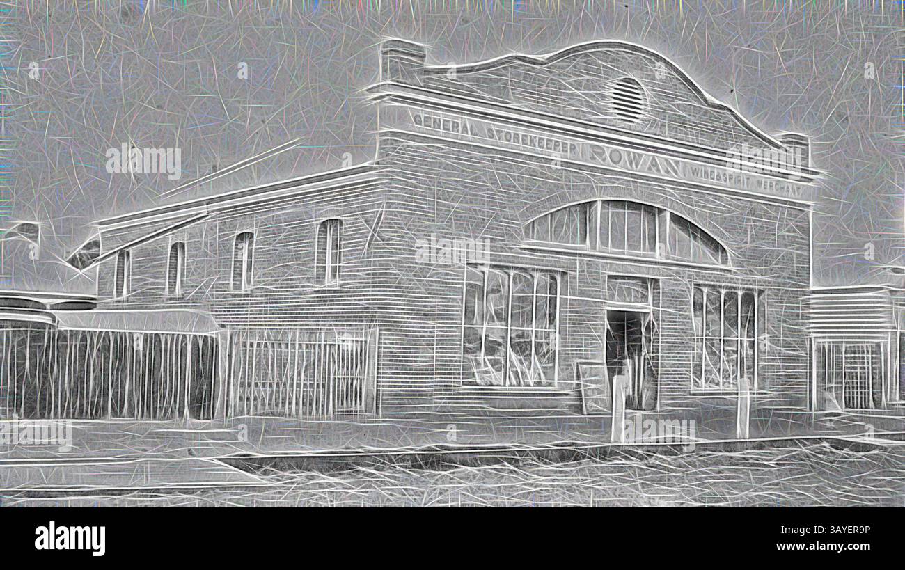 An old general store building featuring a prominent arched facade ...
