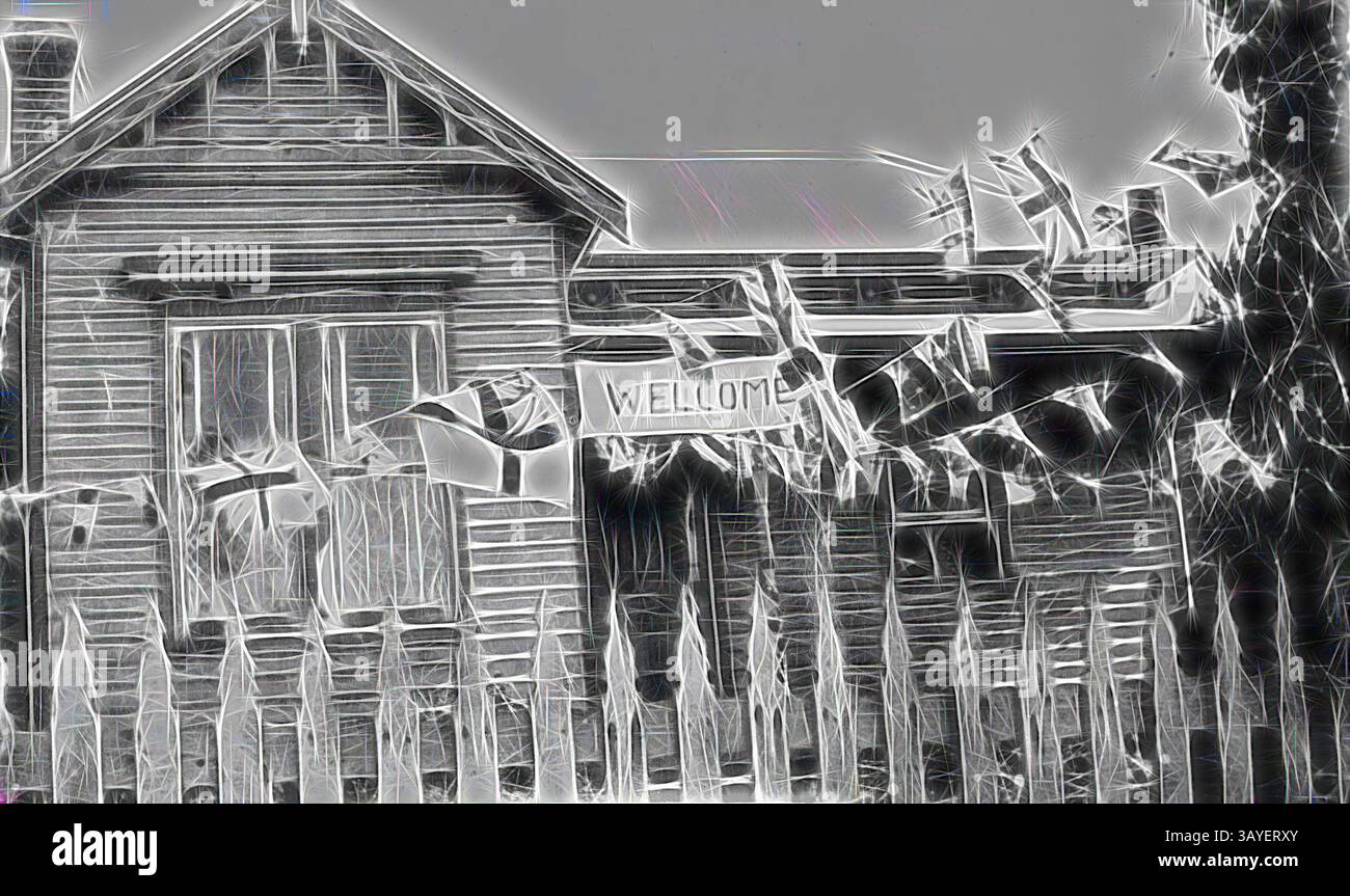 A charming building features a welcoming sign displayed prominently ...