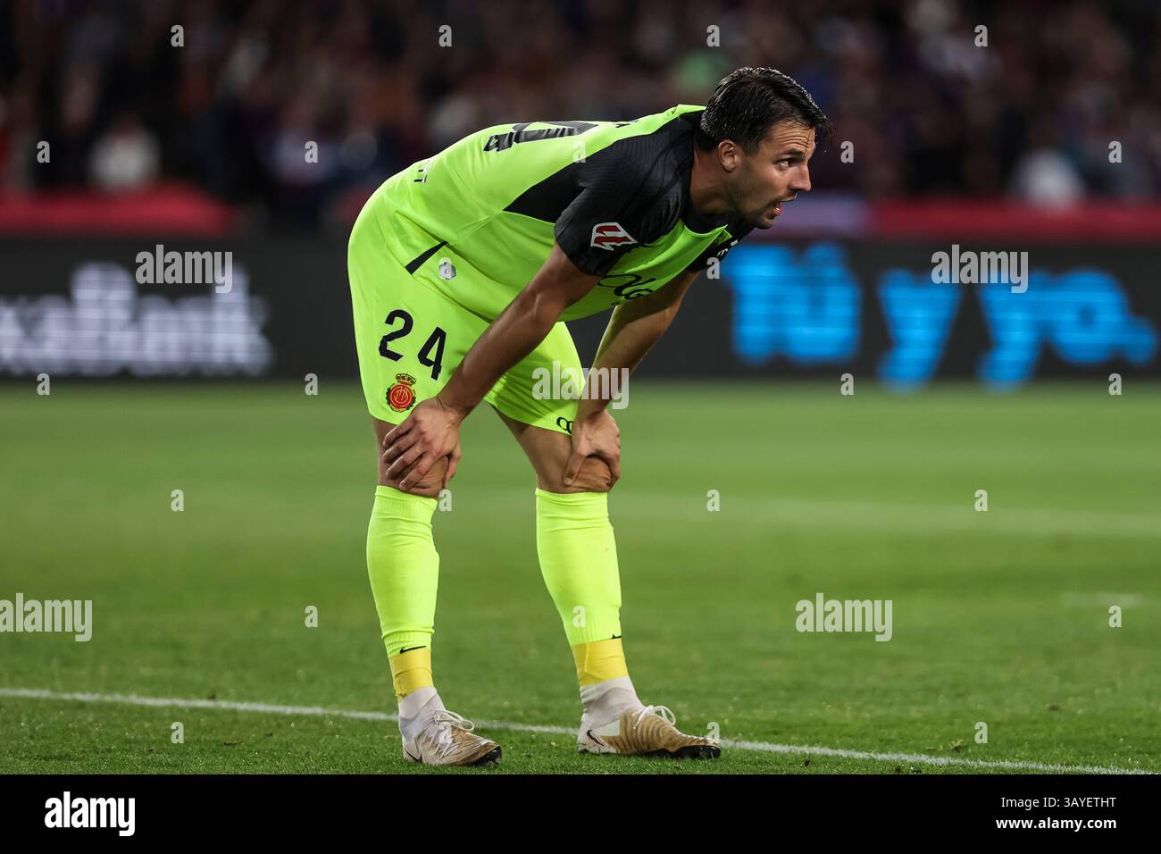 Martin Valjent of RCD Mallorca gestures during the Spanish league, La ...